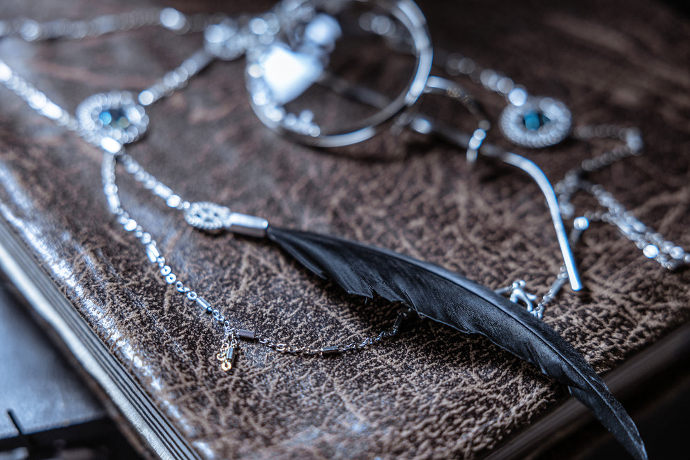 Lord of Mysteries Amon Series Crystal Gilded Monocle with Ornamental C ...