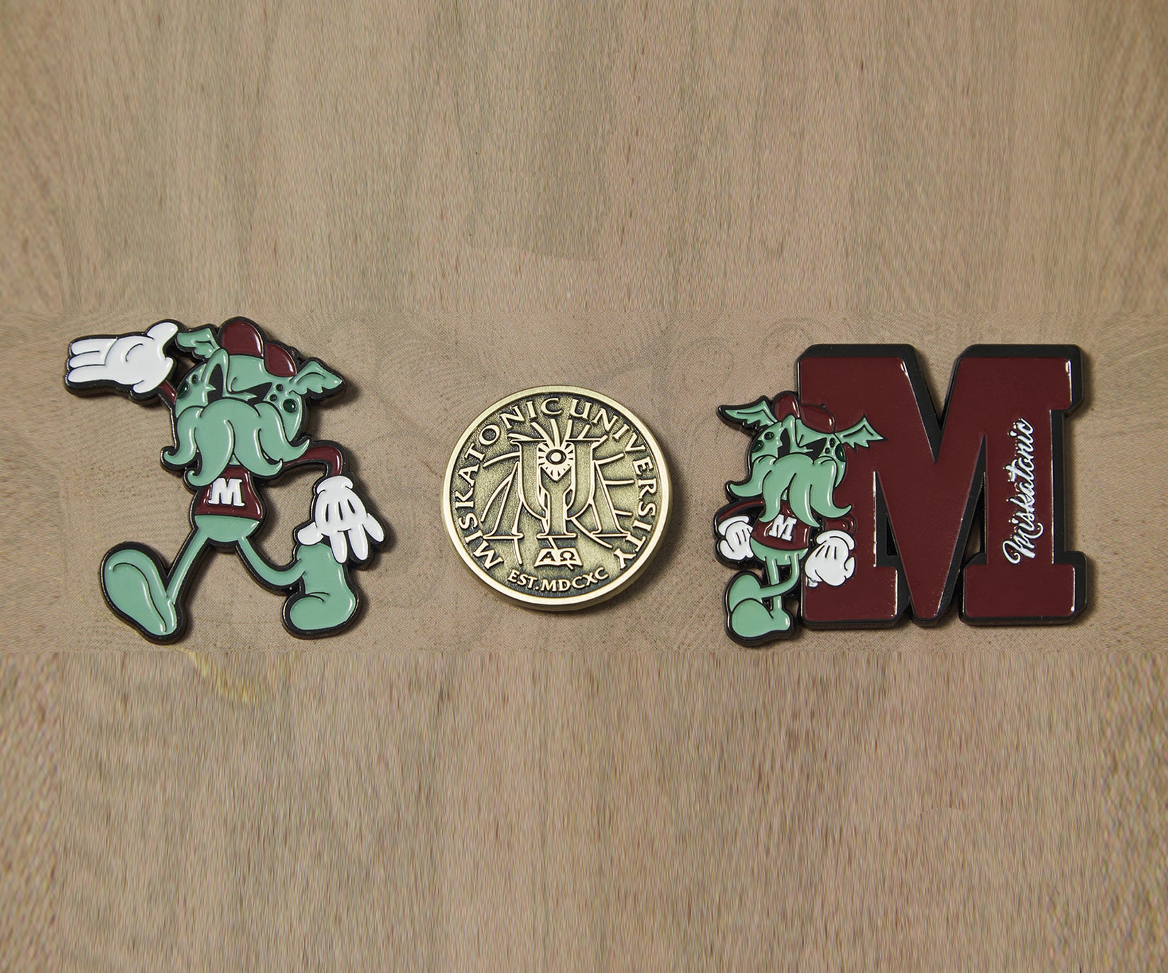 Miskatonic University Cthulhu Metal Pins – Vermilion Collection