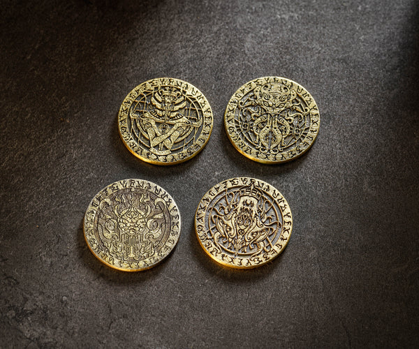 Four Elements Cthulhu Mythos Metal Coins – Vermilion Collection