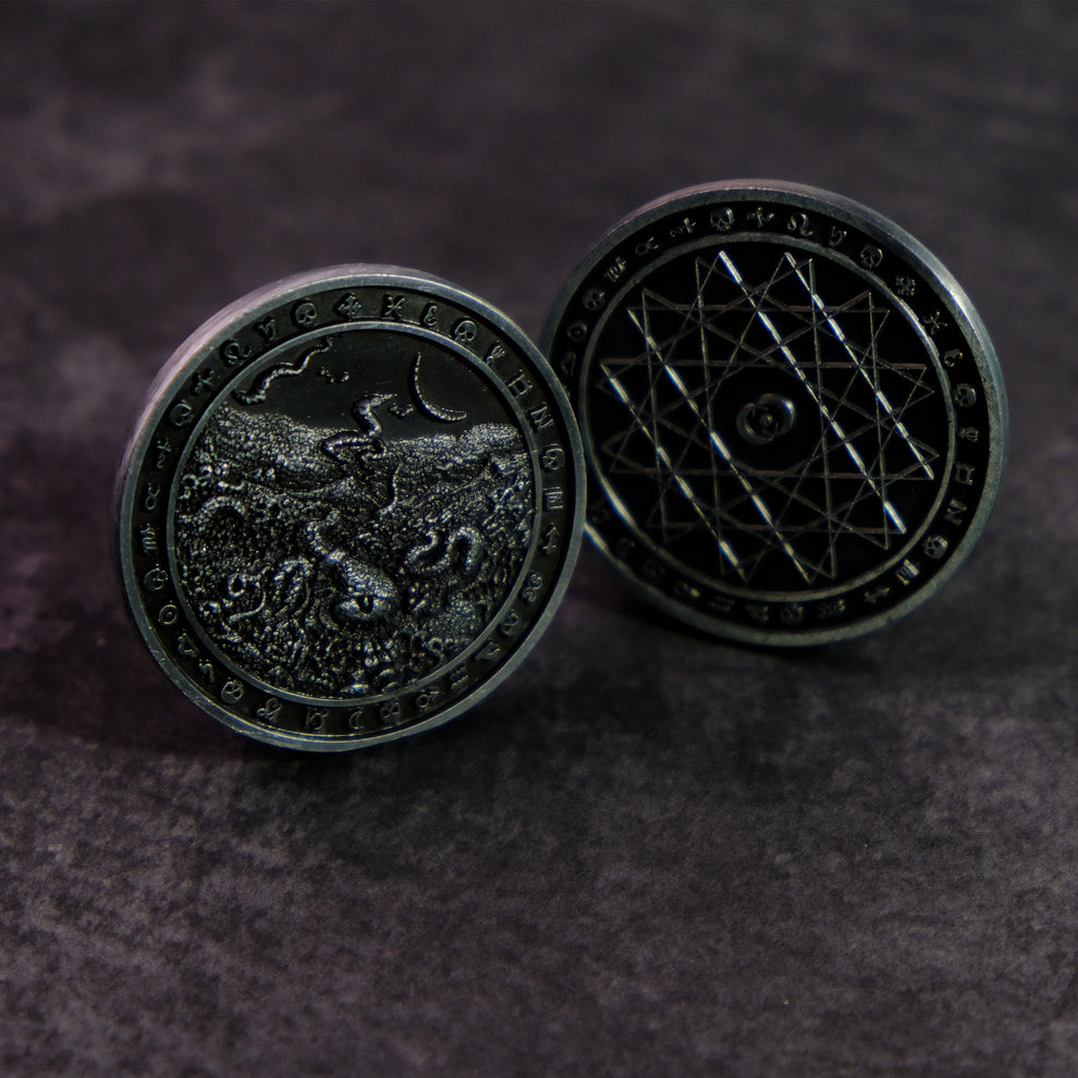 Shadowborn Dark Fantasy Collectible Metal Coins – Vermilion Collection