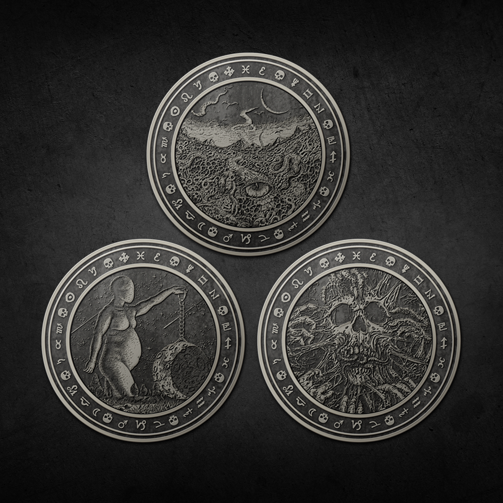 Shadowborn Dark Fantasy Collectible Metal Coins – Vermilion Collection